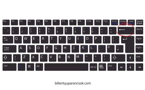 Melyik a backspace billentyű? - Billentyűparancsok